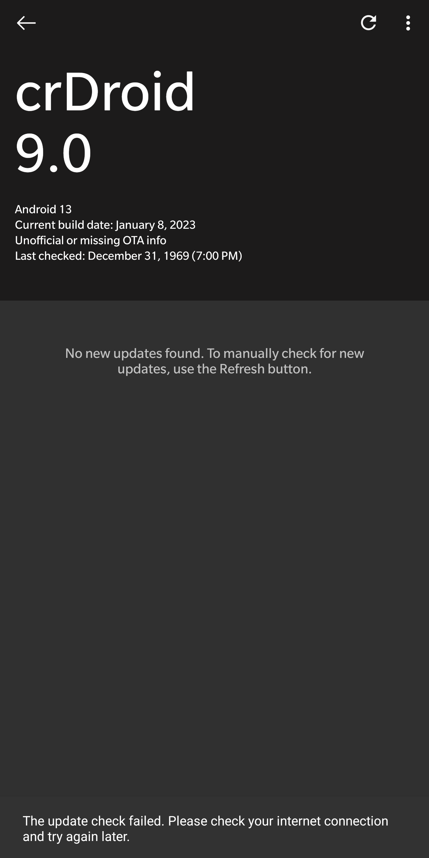 bug: Unofficial or missing OTA info · Issue #87 · crdroidandroid/issue_tracker · GitHub
