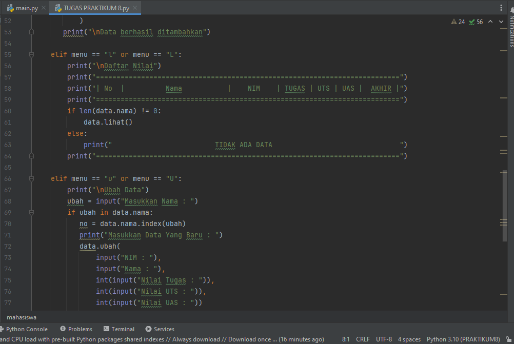 GitHub - nadyakhorun/PRAKTIKUM-8