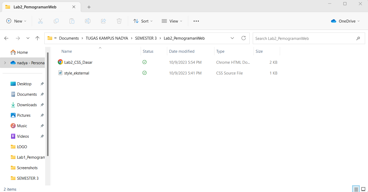 Github Nadyakhorunlab2cssdasar