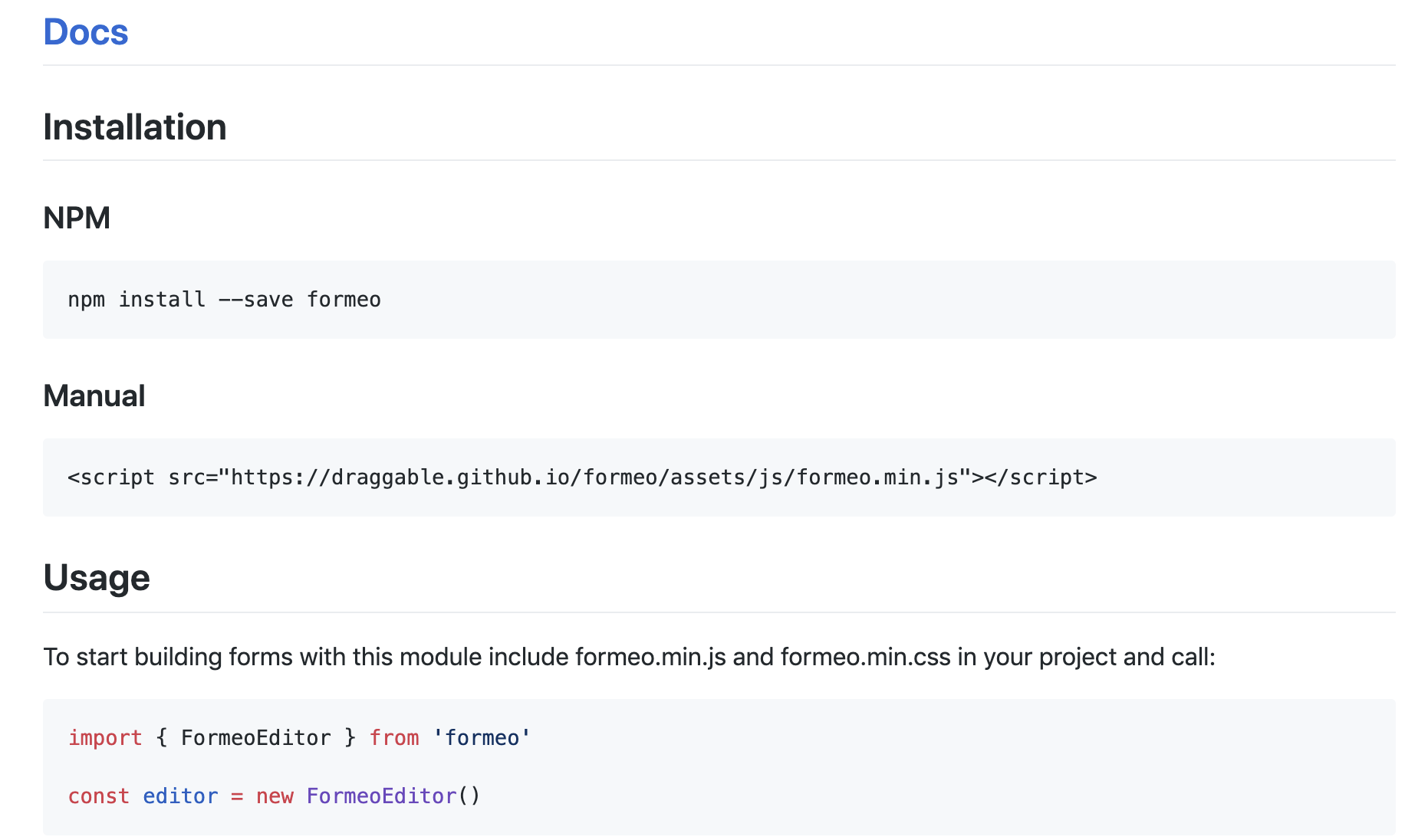 Is FormRenderer exported in the npm package? · Issue #222 · Draggable/formeo · GitHub