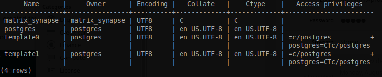 Incomplete doc: postgres · Issue #4293 · matrix-org/synapse · GitHub