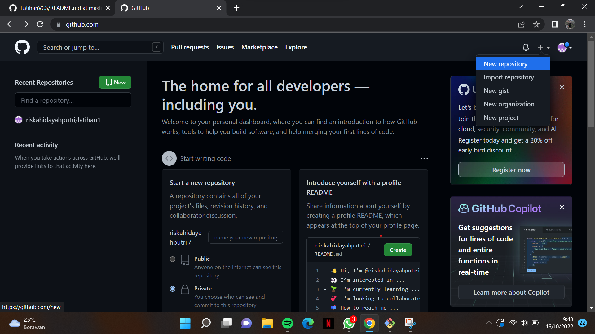 GitHub - riskahidayahputri/LatihanVCS