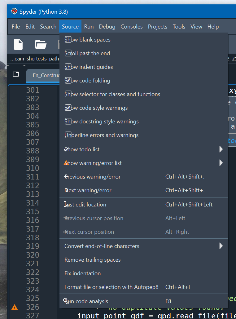 Check box and icons overlap text in menus · Issue #15527 · spyder-ide/spyder · GitHub