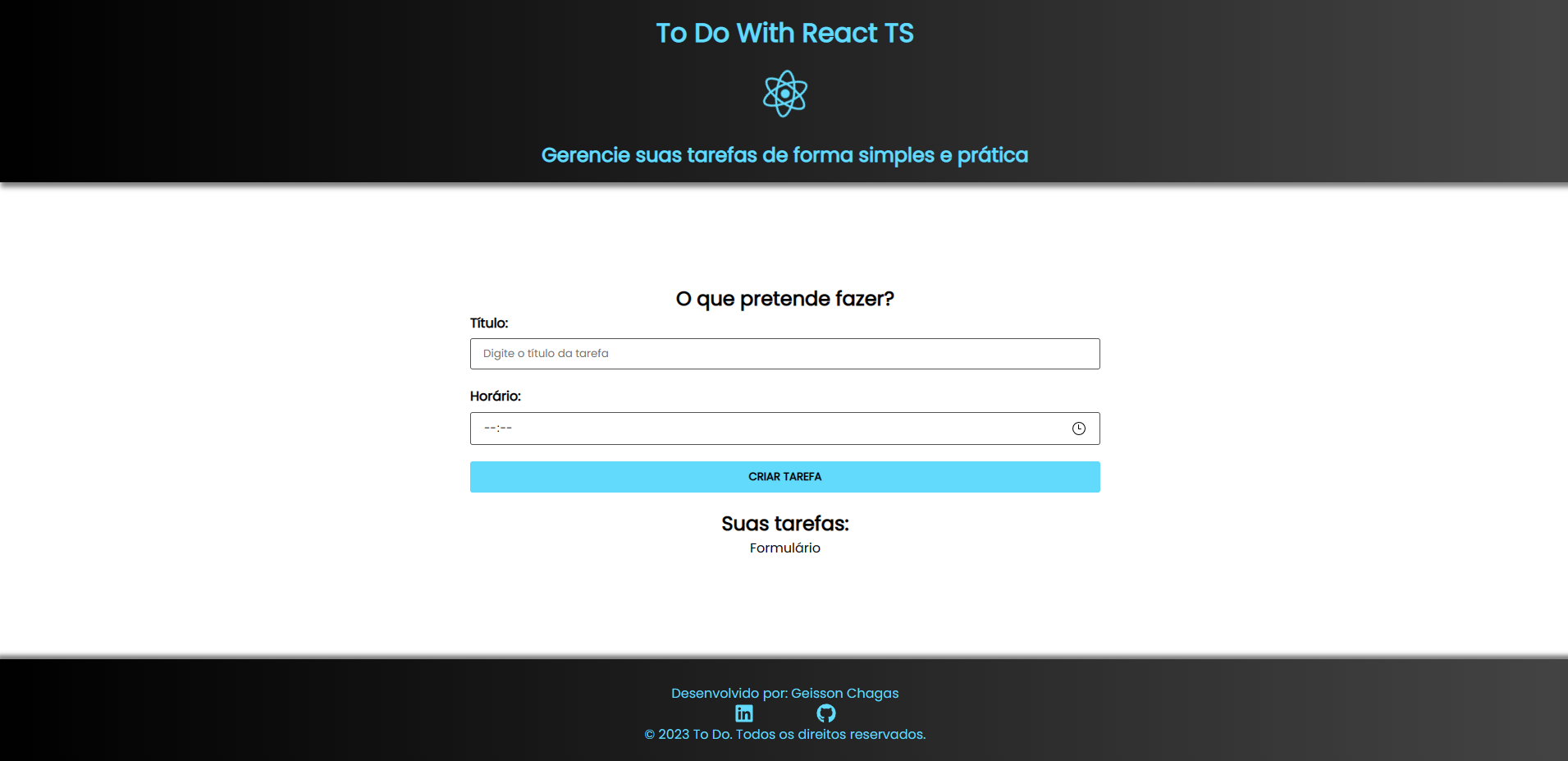 Github Geissonchagastodo React Ts To Do List Com React E Typescript 5927