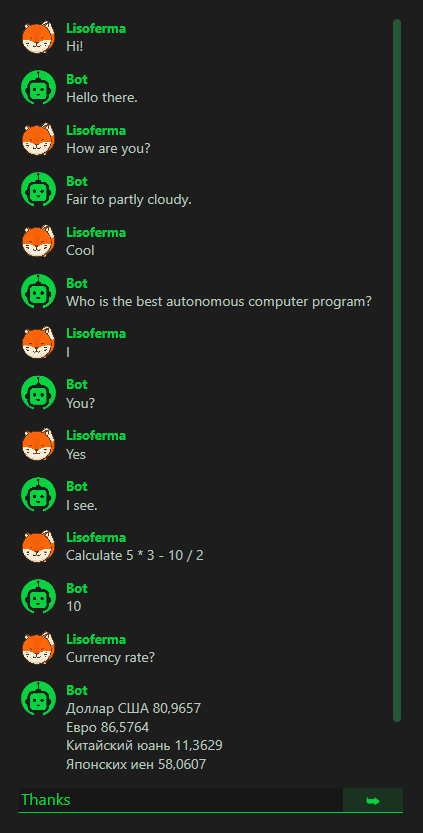 GitHub - Lisoferma/ChatBot