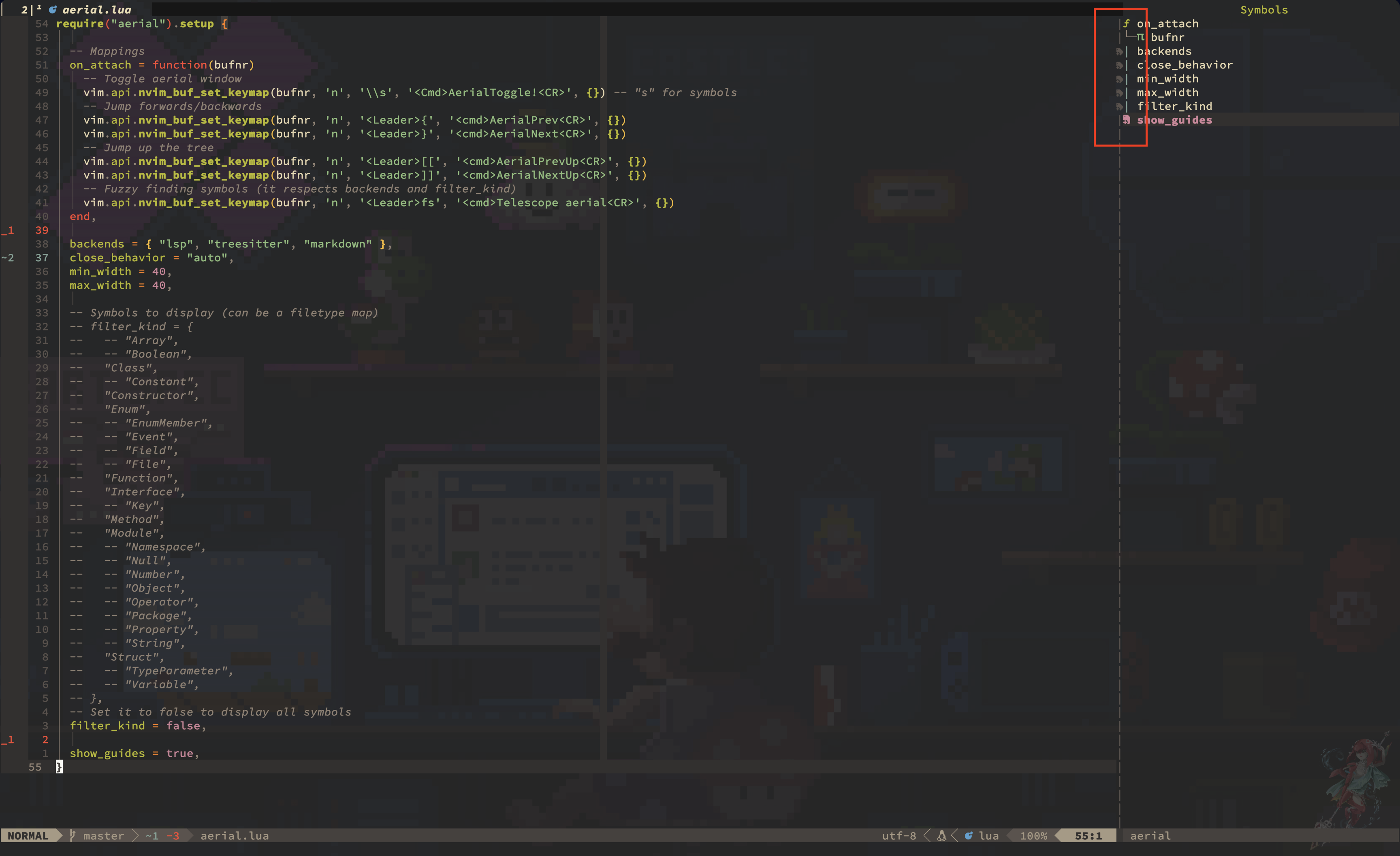 Disordered icon alignment when the vertical separator is set to the bar ...