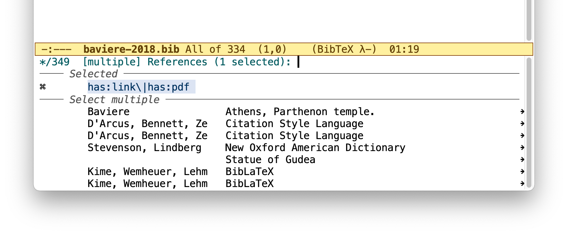 Make it quick and easy to open a "file" referenced from a BibTeX entry ...