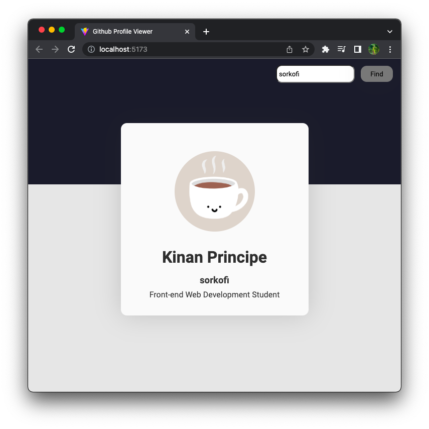 GitHub - sircoffee/github-profile-viewer: React Web Application in which the user can visualize ...