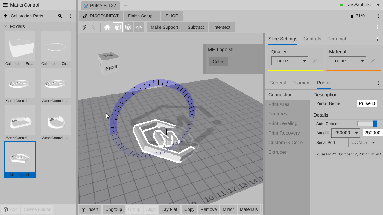 Feature Request: first-layer filament temperature variation · Issue #436 · MatterHackers ...