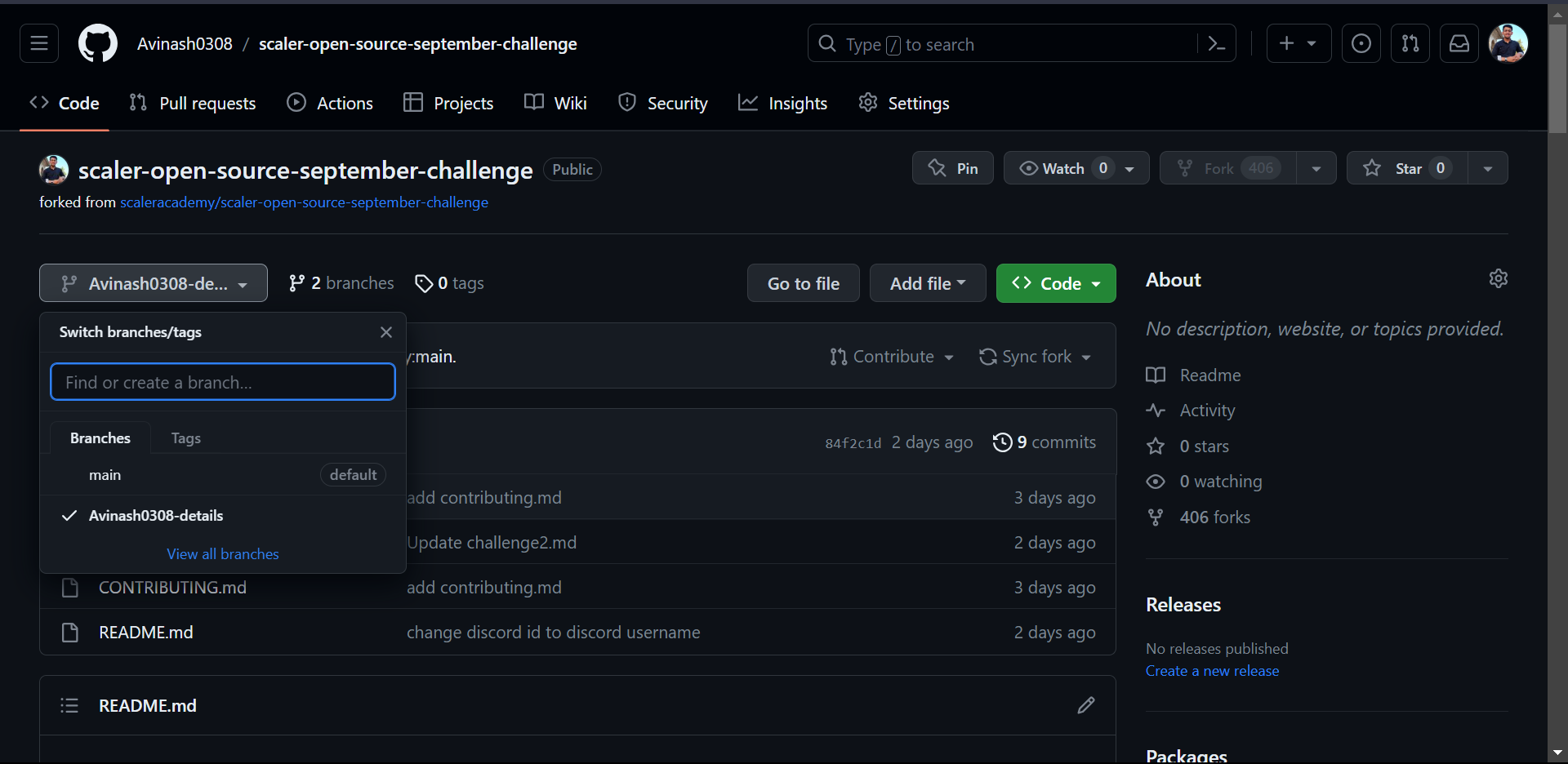 Challenge1 Avinash0308 · Issue 250 · Scaleracademyscaler Open Source September Challenge