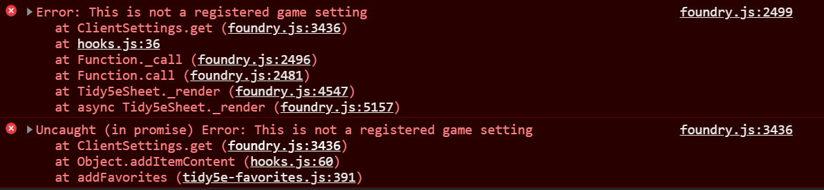 Errors in console if betterrolls5e is not active. · Issue #149 · sdenec/tidy5e-sheet · GitHub