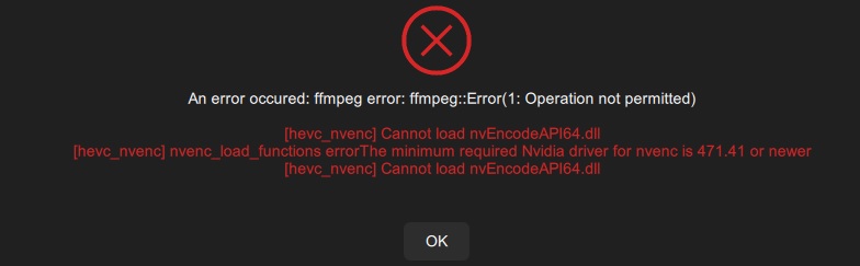 Errors After Pressing The Rendering Button · Issue 495 · Gyroflowgyroflow · Github