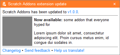 Improvements on the update notification modal · Issue #1146 ...
