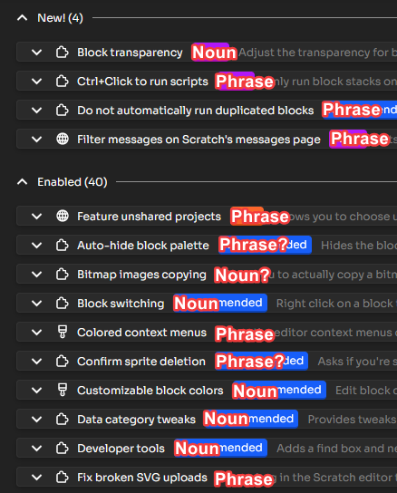 Change how the addon names are named · Issue #2764 · ScratchAddons/ScratchAddons · GitHub