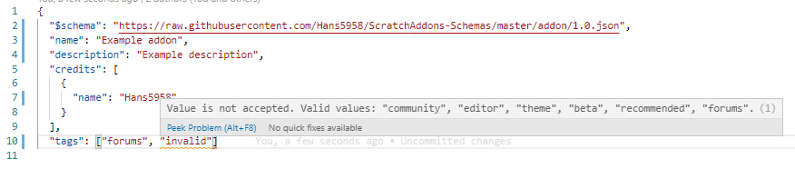 Create JSON schema for the addon metadata/manifest · Issue #229 · ScratchAddons/ScratchAddons ...