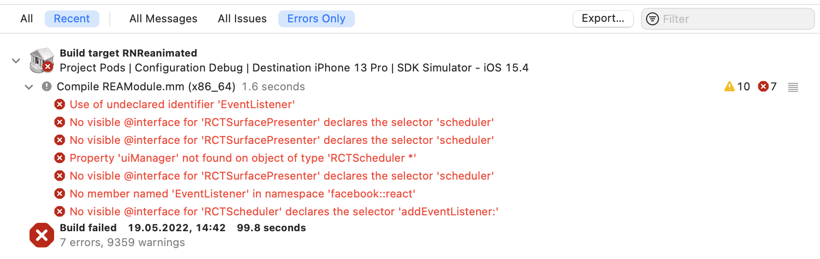 Ios Build Errors With Reanimated 300 Rc0 And React Native 06820690 Rc1 · Issue 3260 7439