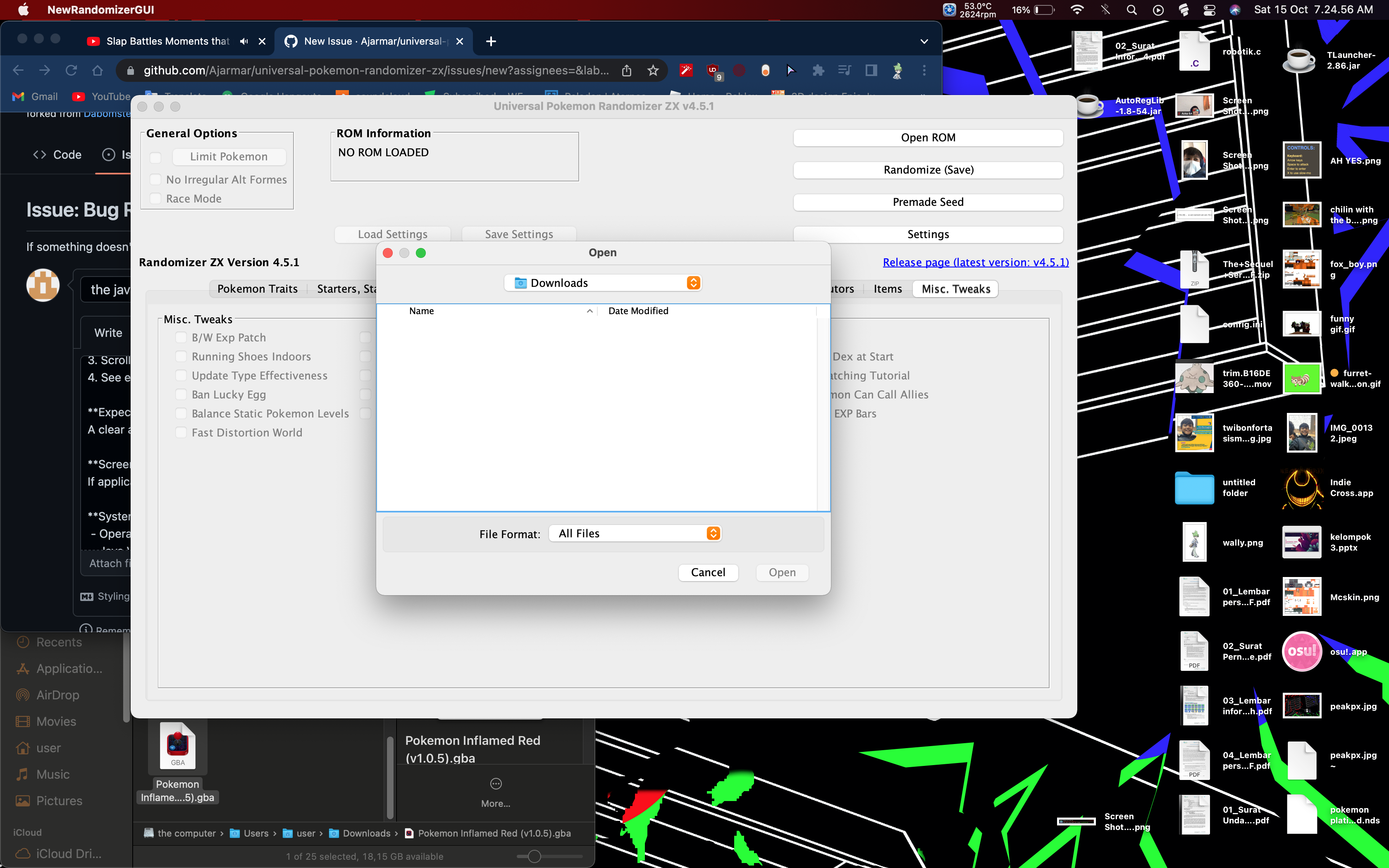 the java file cant read my files[Bug] · Issue #555 · Ajarmar/universal-pokemon-randomizer-zx ...