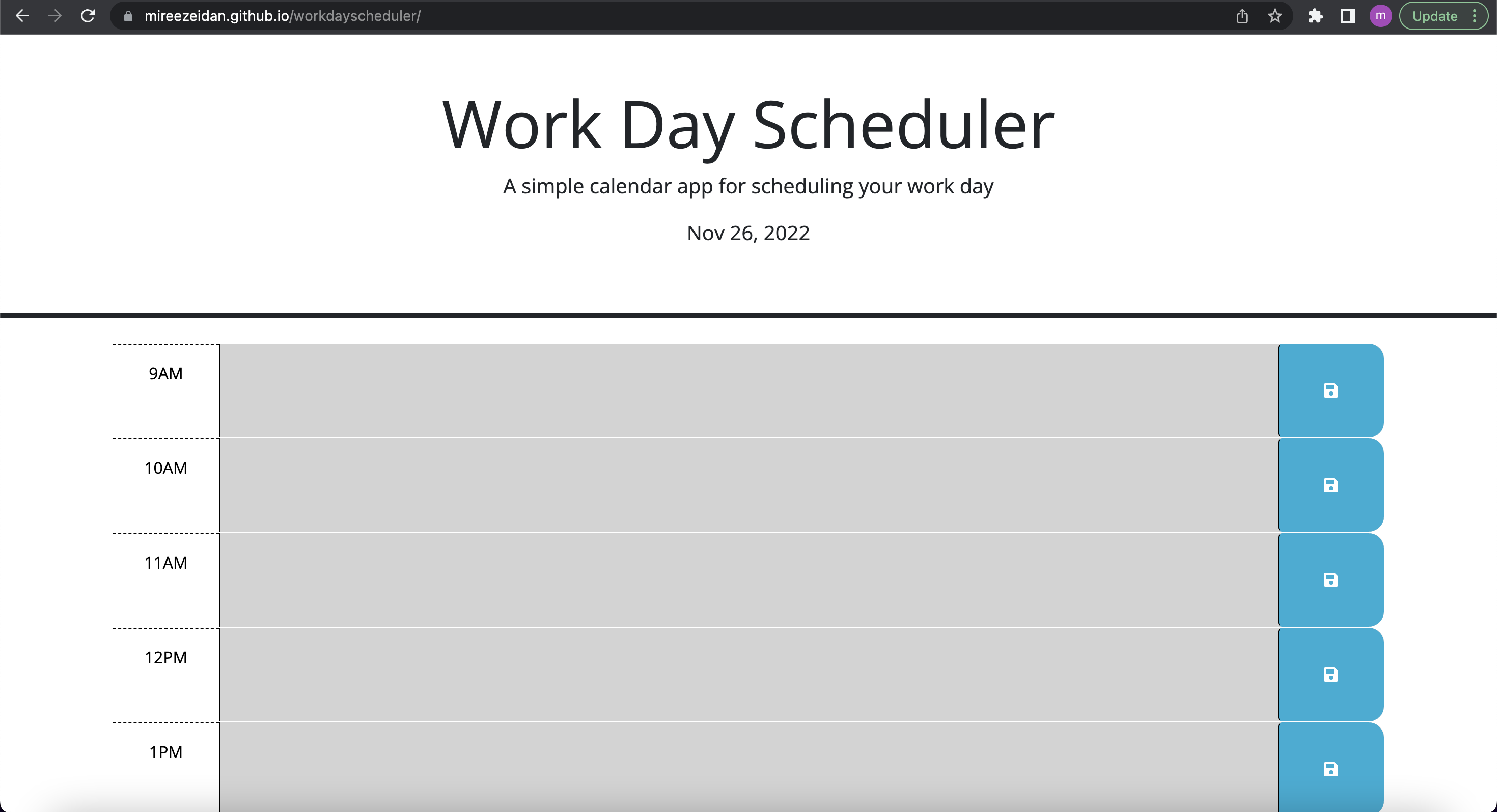 GitHub - mireezeidan/workdayscheduler