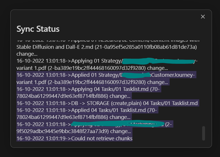 Could Not Retrieve Chunks Error Vault Will Not Fetch Data From Working Database · Issue 129