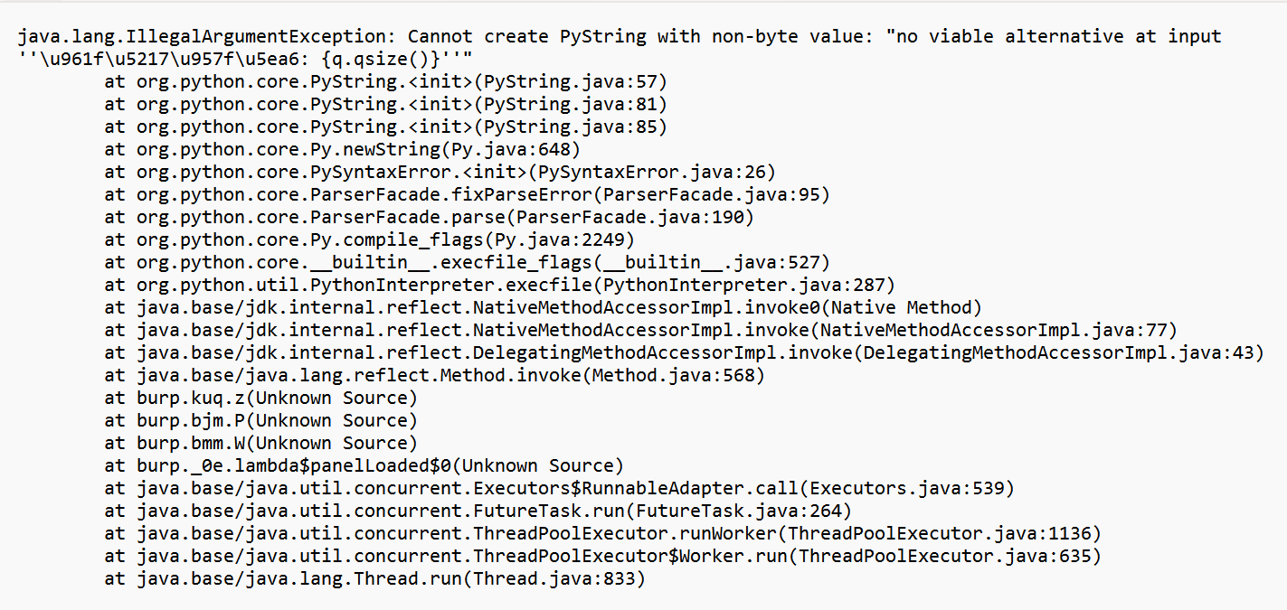加载插件遇到一个报错，大师傅看看 · Issue #32 · depycode/burpsuite_hack · GitHub