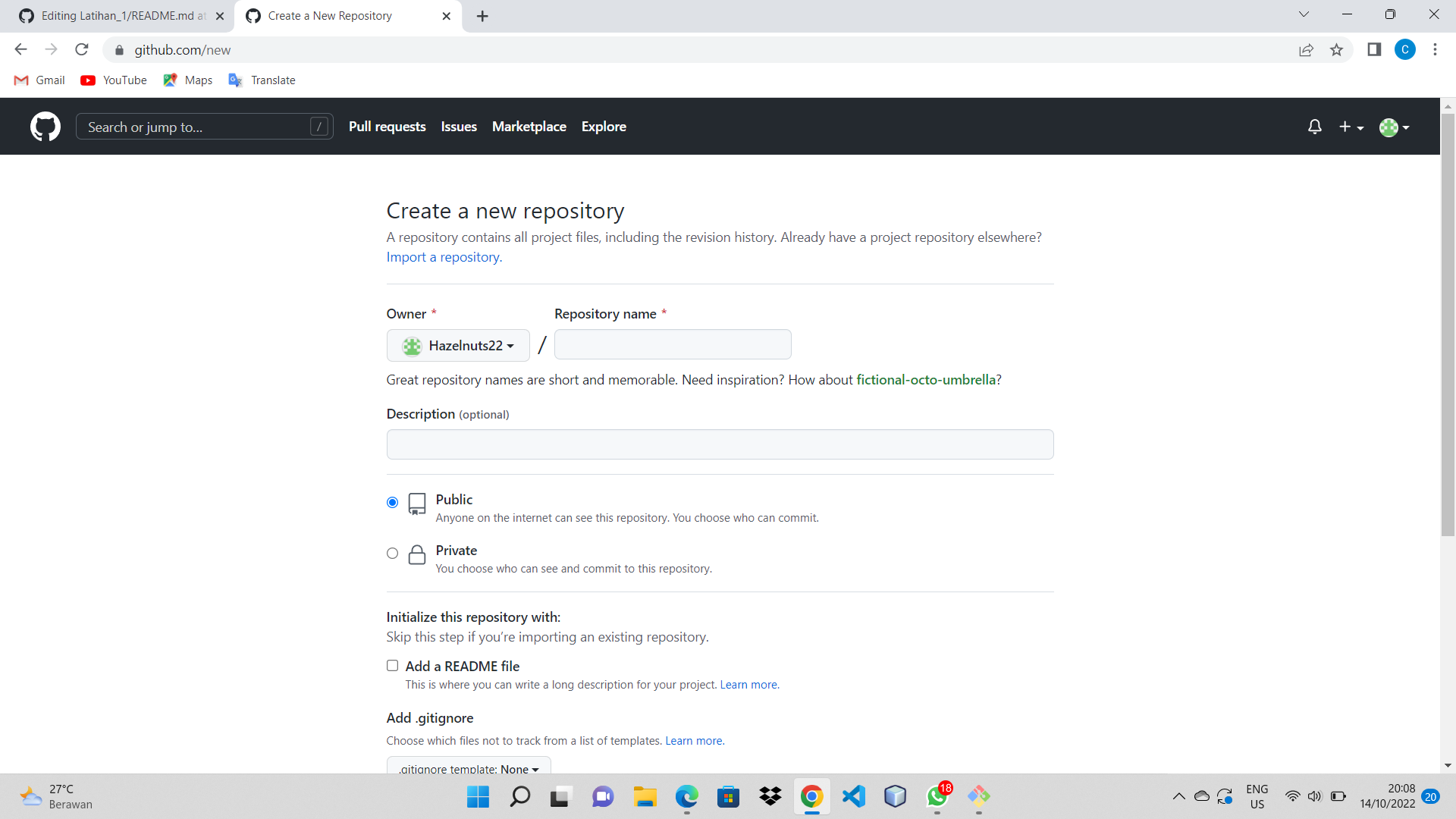 GitHub - MohAzmii04/latihan1