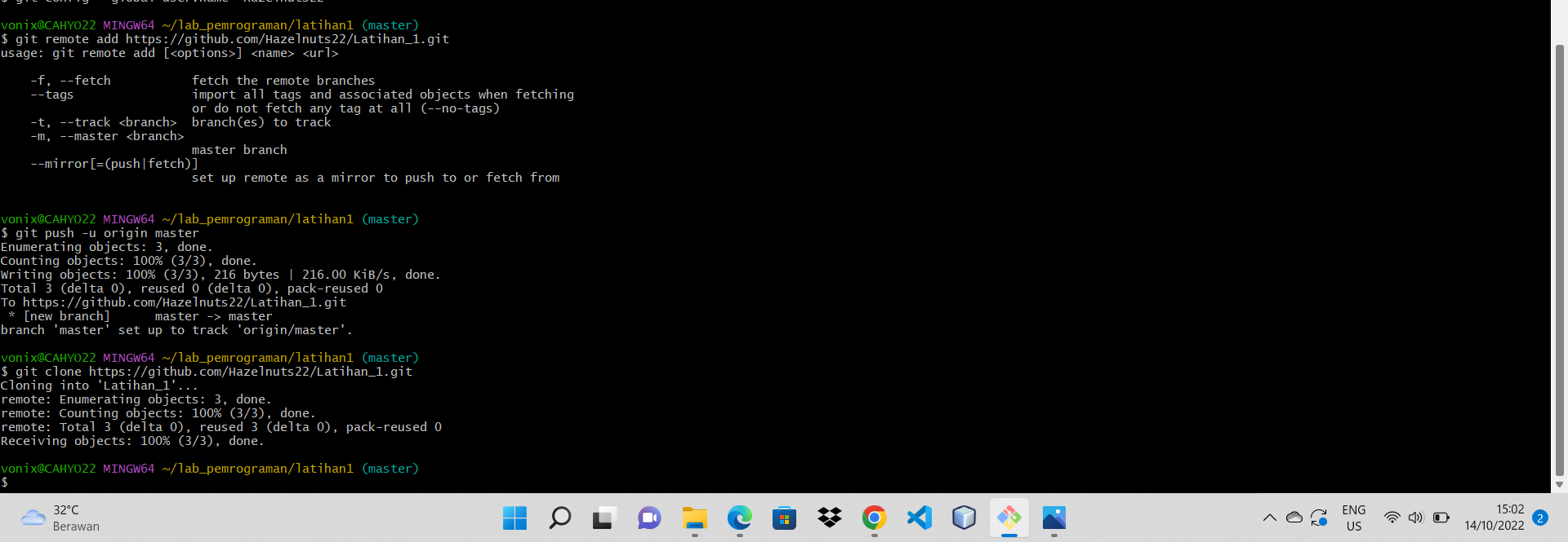 GitHub - MohAzmii04/latihan1