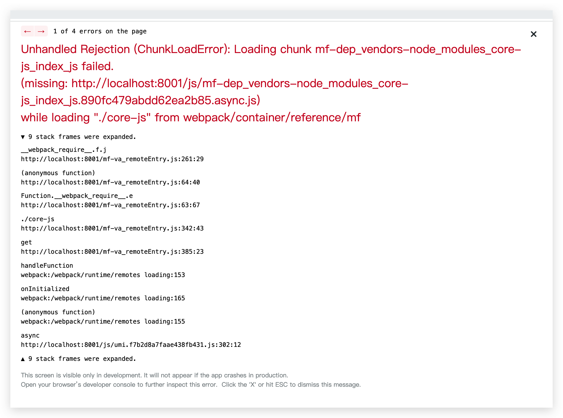 [Bug] mfsu 配置 js 文件输出目录后报错， Unhandled Rejection (ChunkLoadError) · Issue #7725 · umijs/umi · GitHub