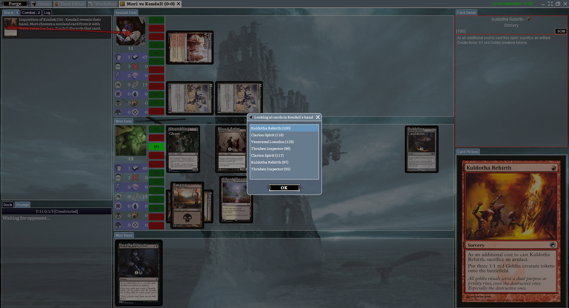 AI doesn't use Kuldotha Rebirth / AI uses Gleeful Demolition only as a ...