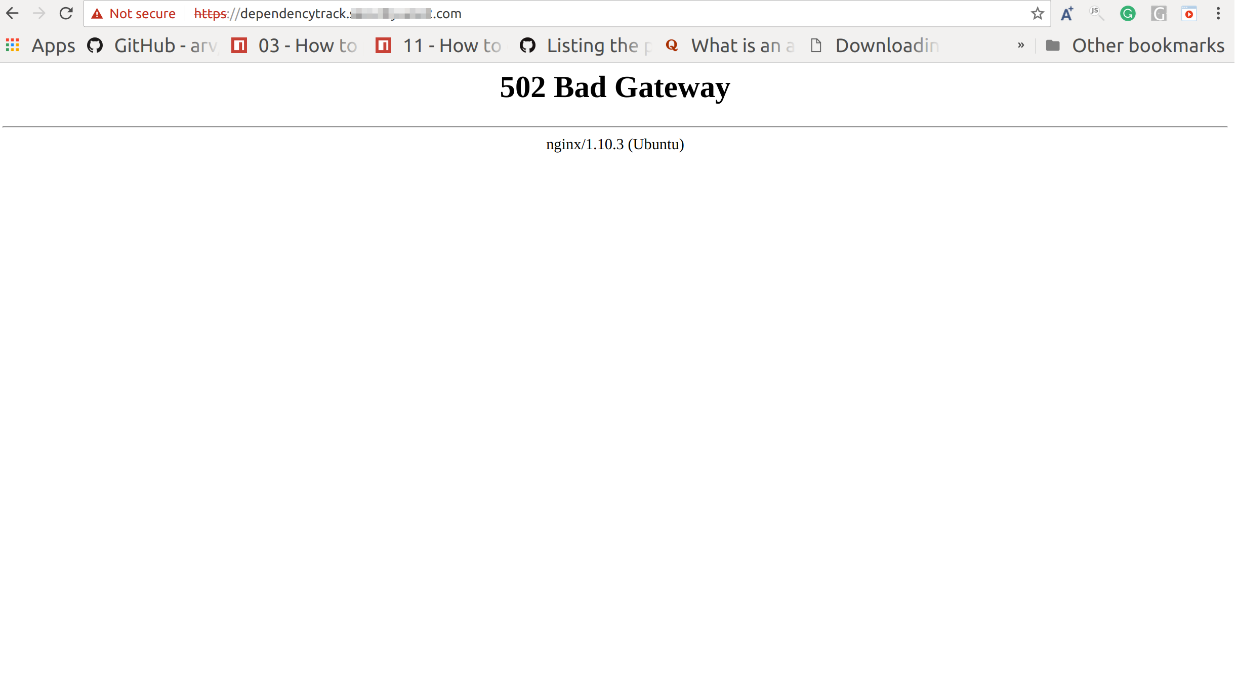 502 Bad Gateway Error · Issue #270 · DependencyTrack/dependency-track · GitHub