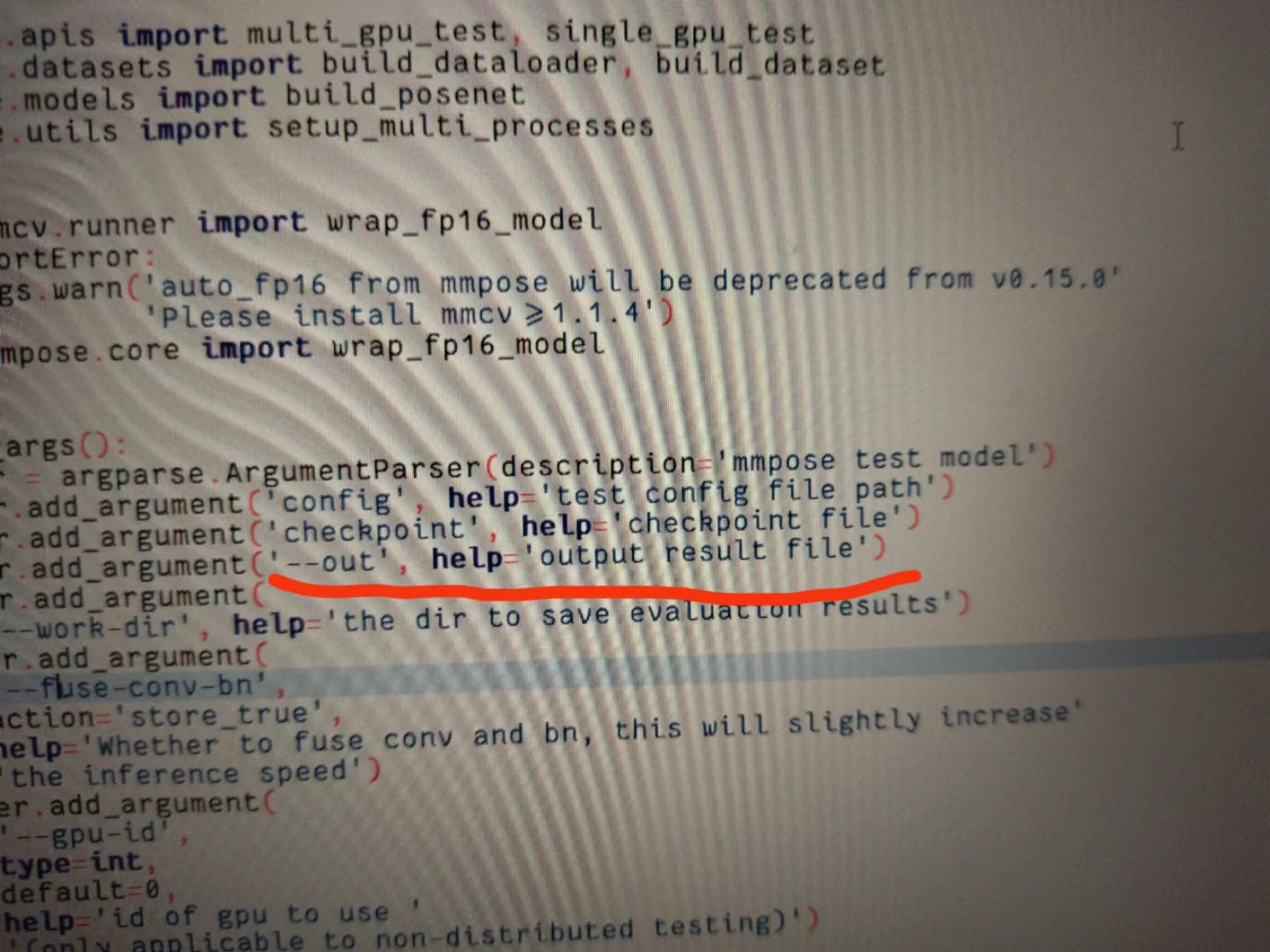 多视角3d融合，test.py程序，out的参数设置应该是什么？ · Issue #1758 · open-mmlab/mmpose · GitHub