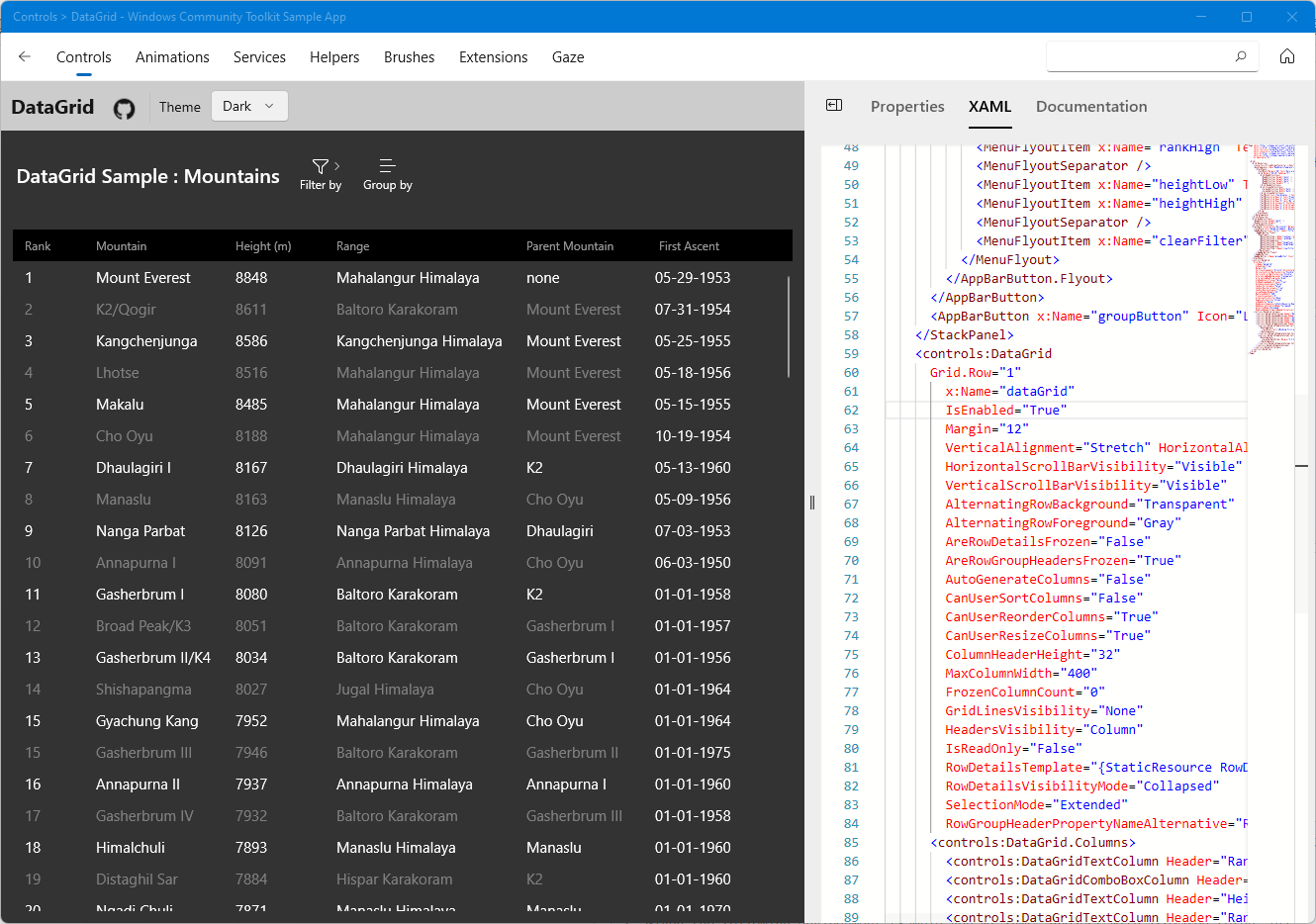DataGrid dark theme is wrong when control is disabled · Issue #4923 ...