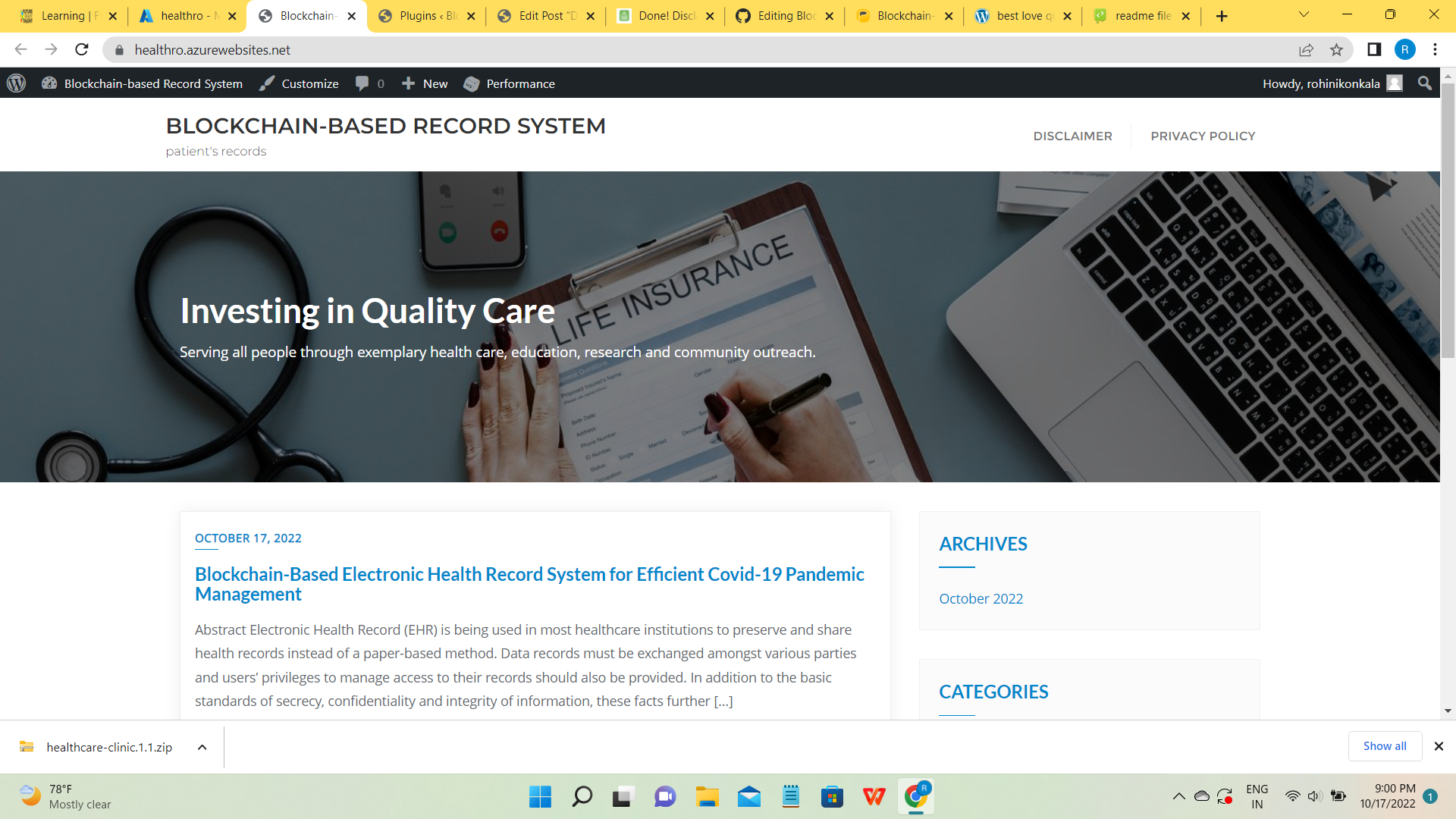GitHub - rohinikonkala/Blockchain-based-Record-System: Blockchain-based ...