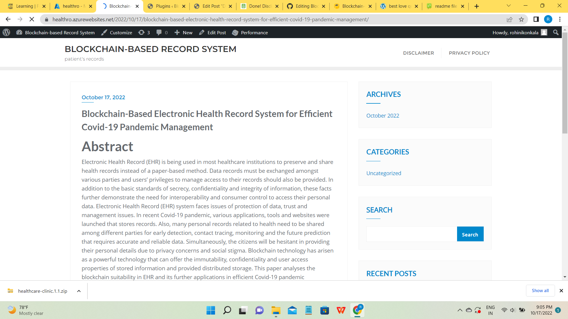 GitHub - rohinikonkala/Blockchain-based-Record-System: Blockchain-based ...