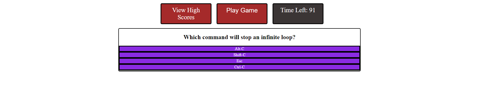 GitHub - AlexWiederman/Coding_Quiz