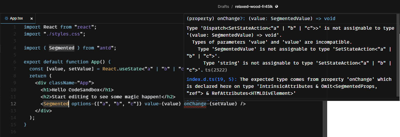 Segmented的onChange类型有误 · Issue #43523 · ant-design/ant-design · GitHub