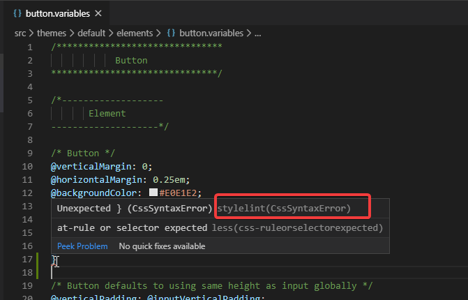 vscode stylint support for .overrides files · Issue #1176 · fomantic ...