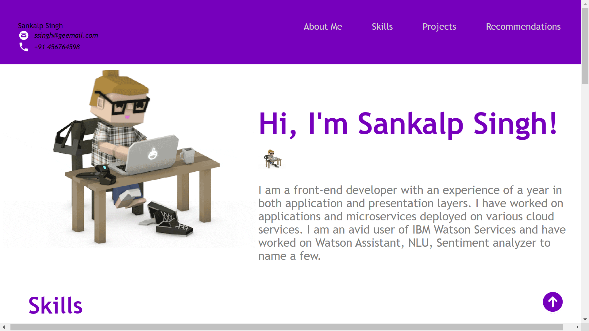 GitHub - sankalpx5/demo-portfolio: This portfolio was made as project ...