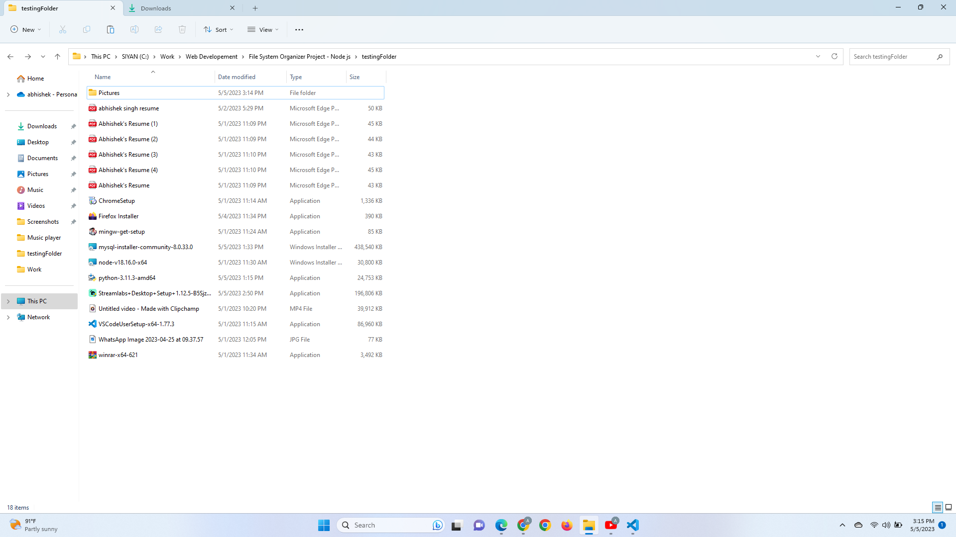 GitHub - AbhishekSinghDev/File-System-Organizer: Made in node js