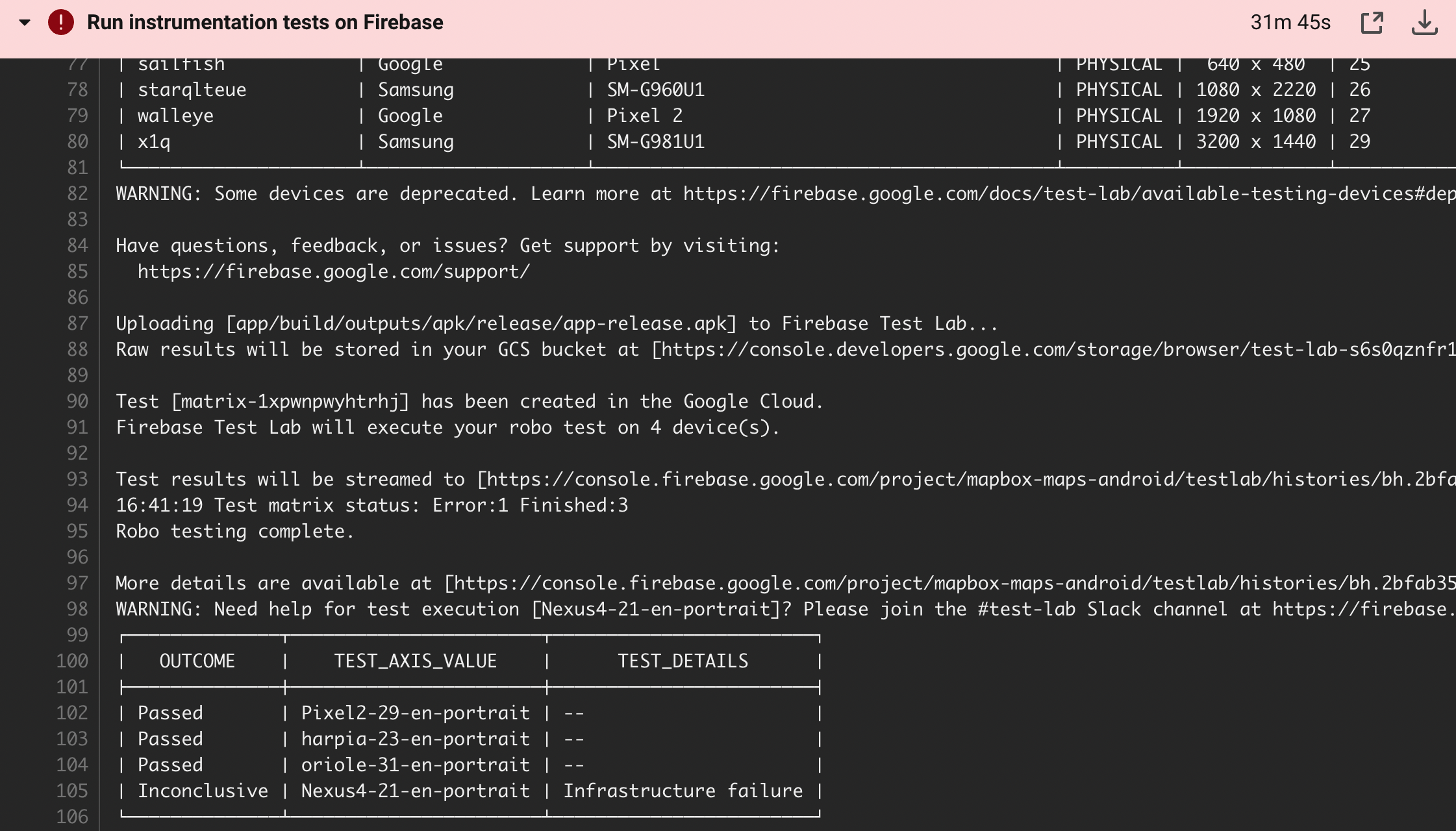 Replace device that is missing on firebase. by yunikkk · Pull Request #1755 · mapbox/mapbox-maps ...