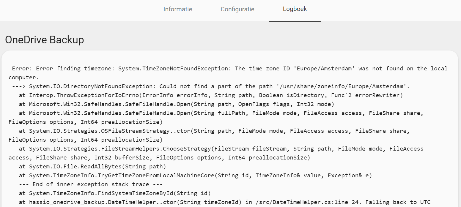Error Finding Timezone · Issue 21 · Lavinir Hassio Onedrive Backup · Github
