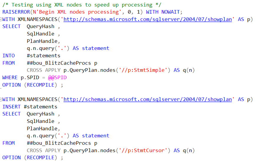 sp_BlitzCache and sp_BlitzQueryStore -- Check for cursor plans before running cursor plan check ...
