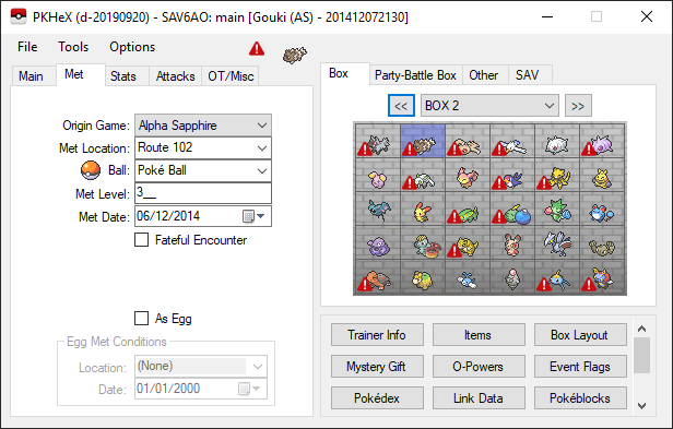 Encounter type detection issue · Issue #2389 · kwsch/PKHeX · GitHub