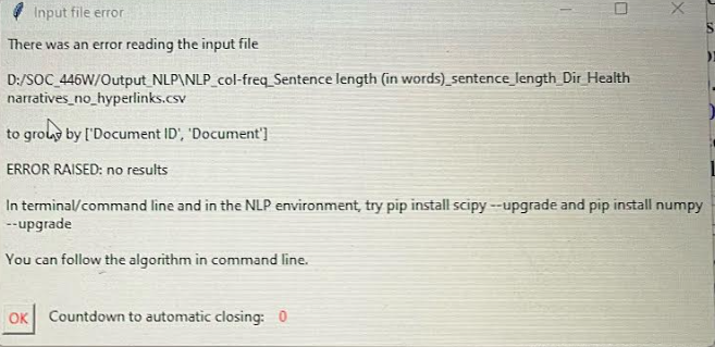 CORPUS/DOCUMENT Analysis Tools: Style Analysis won't run after updating numpy · Issue #984 · NLP ...