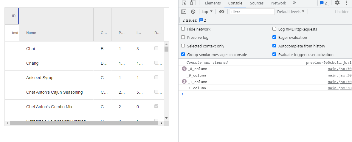 onColumnResize give -1 as index for splited header cell · Issue #722 · telerik/kendo-react · GitHub