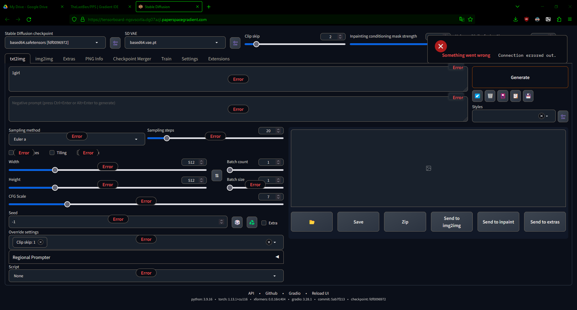Connection Errored Out on Paperspace · Issue #2153 · TheLastBen/fast-stable-diffusion · GitHub