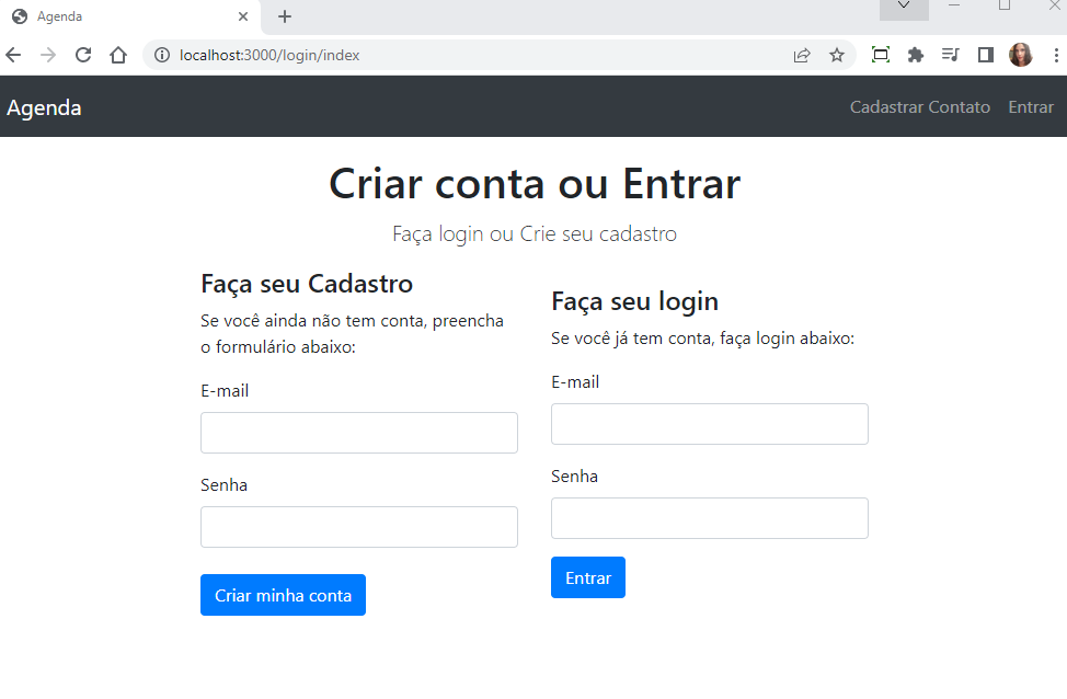 GitHub - alinefflores/Site-Agenda: Site Agenda com tela de Login e páginas CRUD. Com JavaScript ...