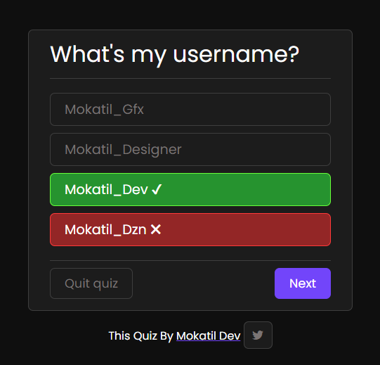 GitHub - MokatilDev/Quiz-app: Short Quiz By Mokatil Dev , This Quiz You can use its source code ...