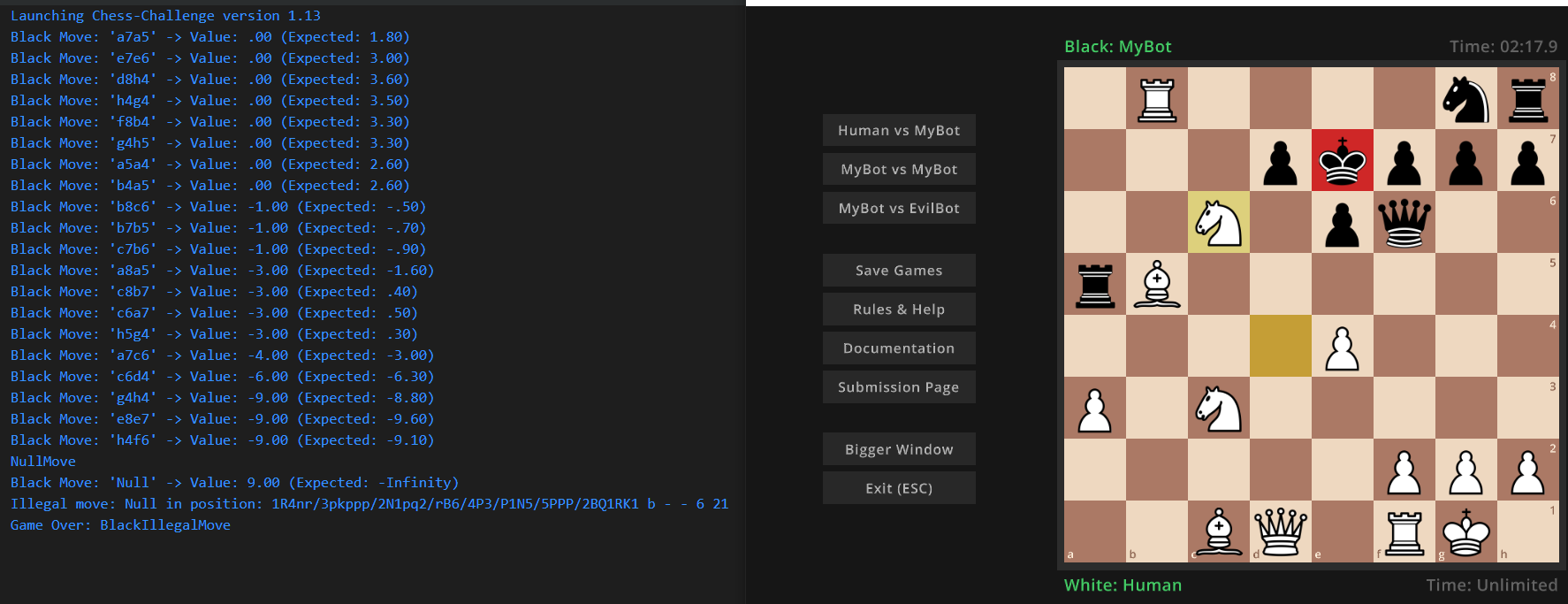GetLegalMoves() returns illegal move · Issue #253 · SebLague/Chess-Challenge · GitHub