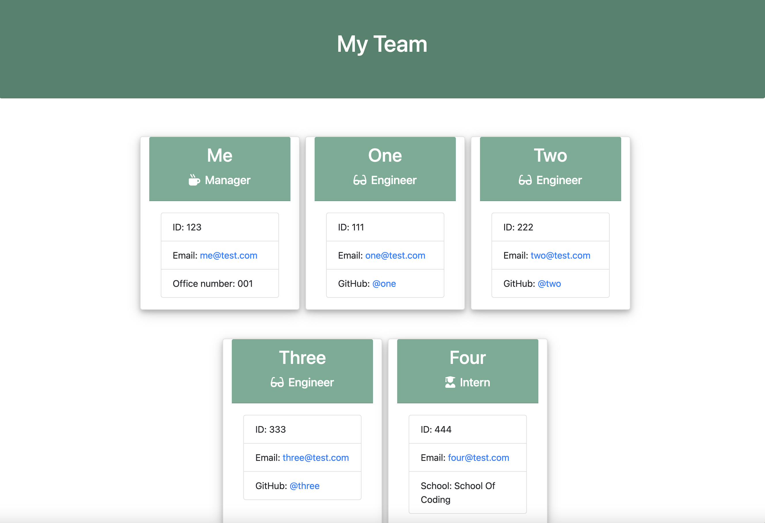 GitHub - TamzinC/team-profile-generator