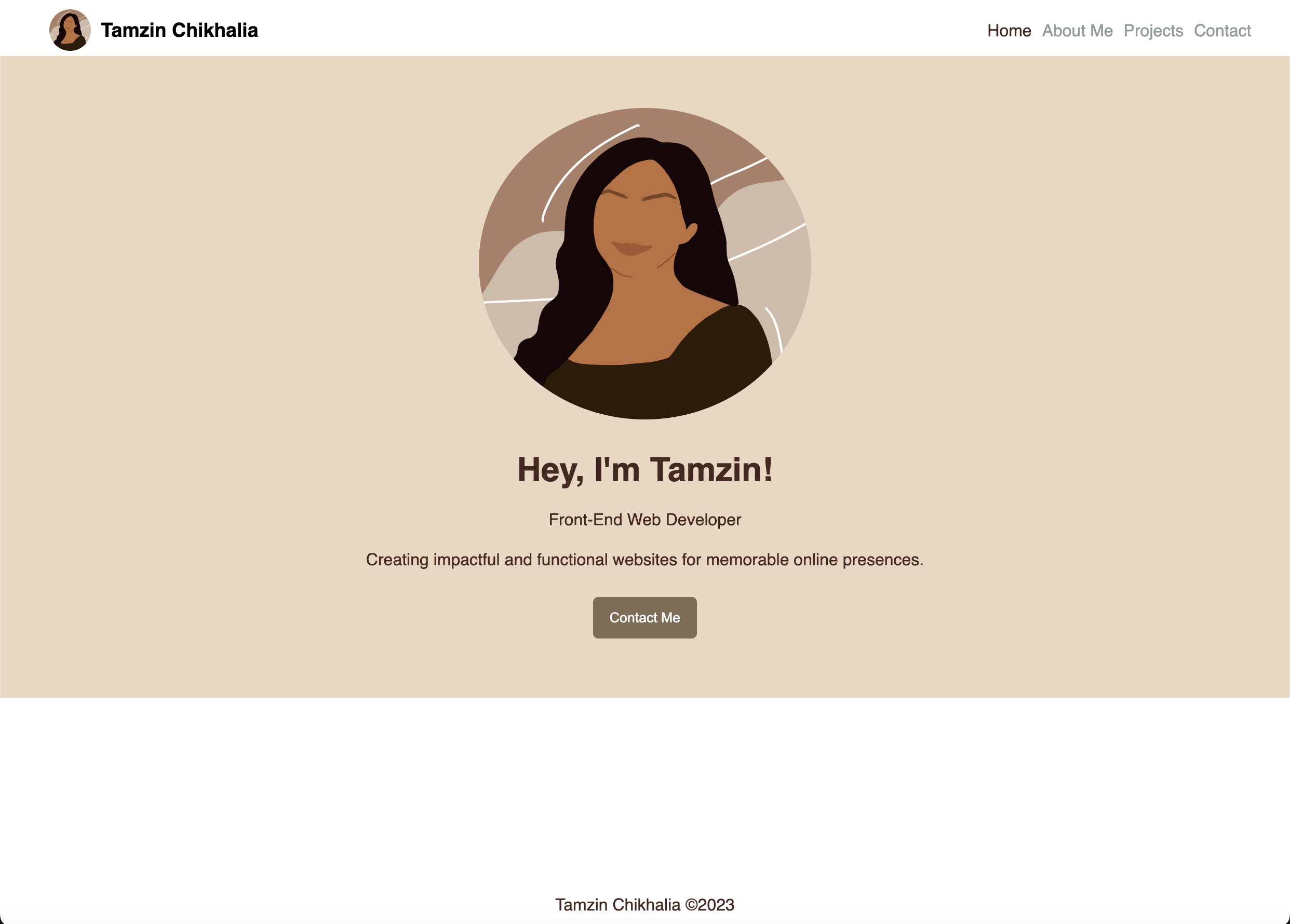GitHub - TamzinC/react-portfolio